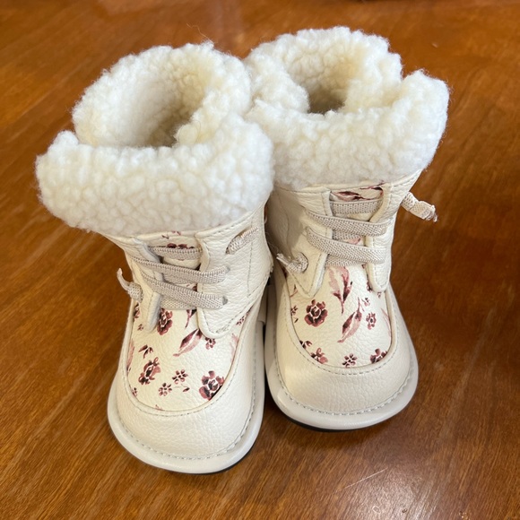 Jack & Lily | Shoes | Jack Lily My Boots White Burgundy Red Floral ...